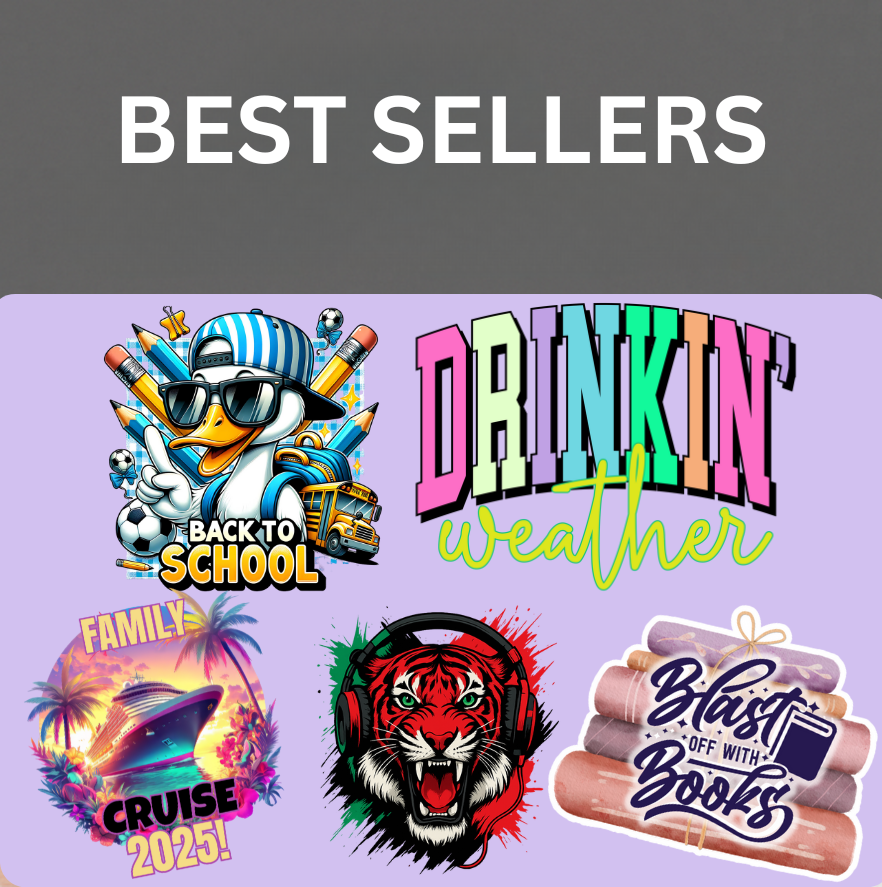 Best Selling DTF Transfers & Designs | Craftastic Ink